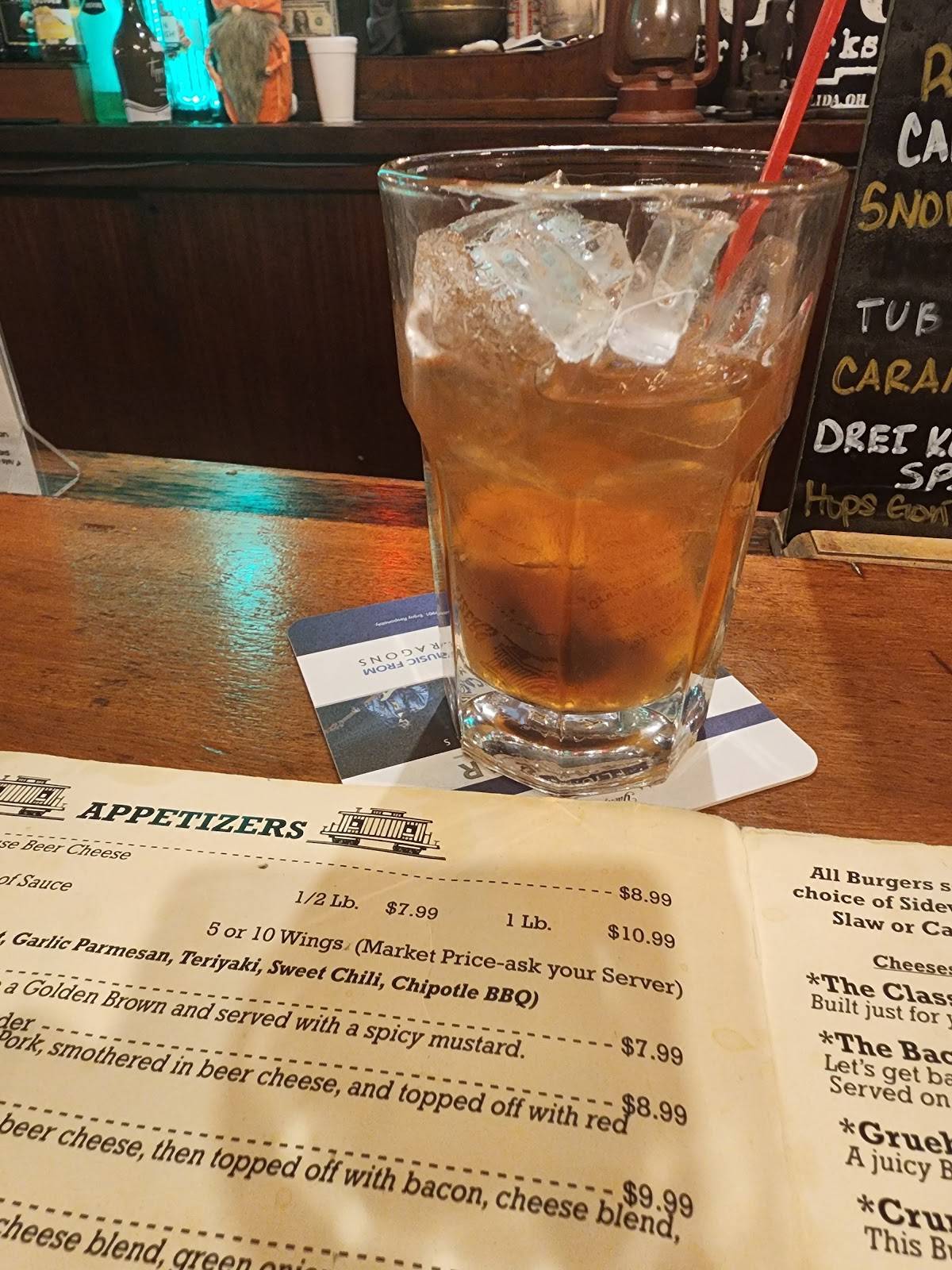 Menu at The Side Rail restaurant, Wapakoneta