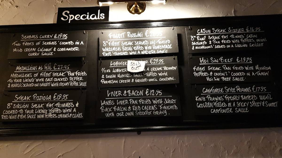 Menu at The Smisby Arms pub & bar, Smisby, Nelsons Square