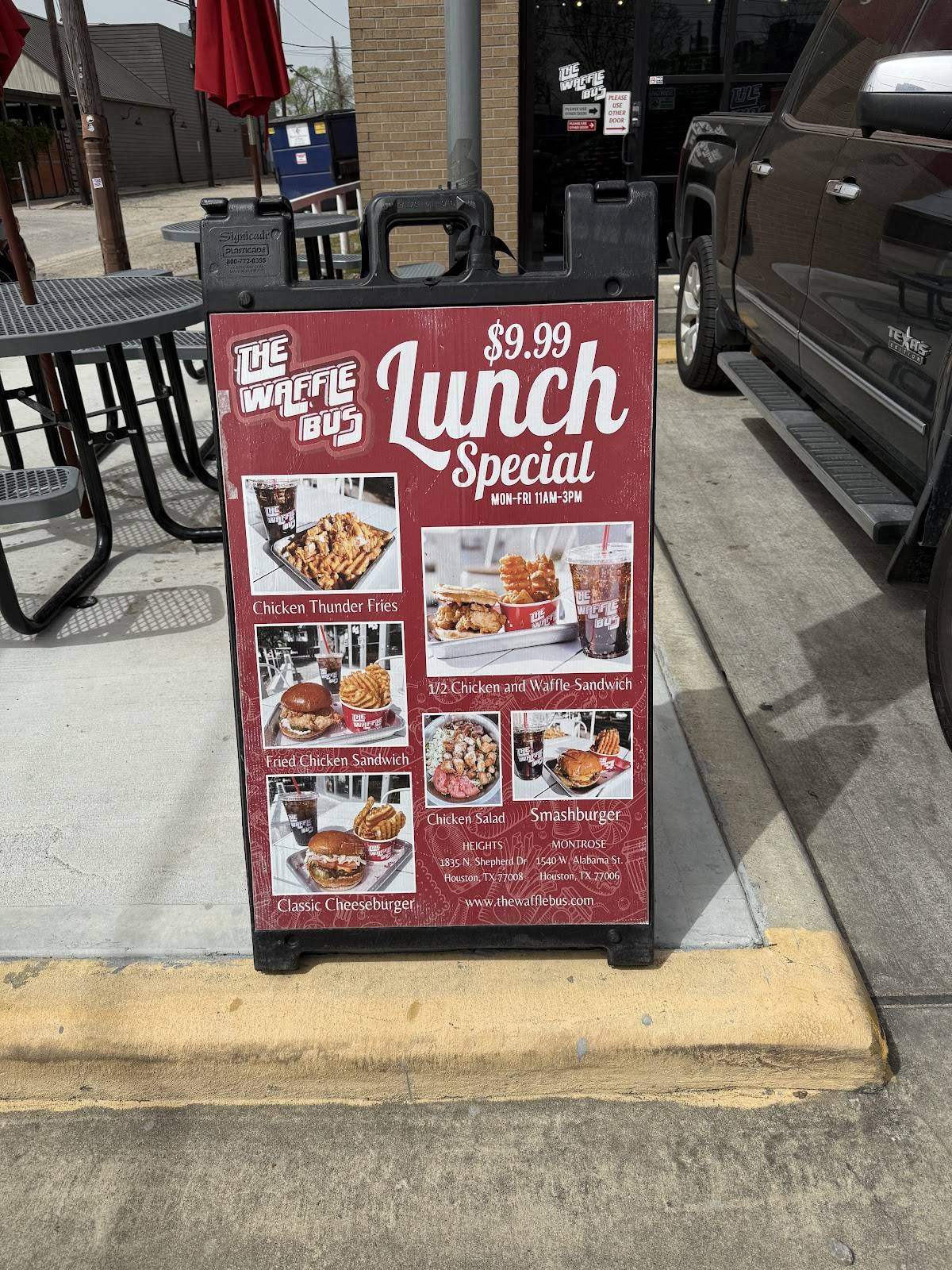 Carta del restaurante The Waffle Bus, Houston, N Shepherd Dr suite a