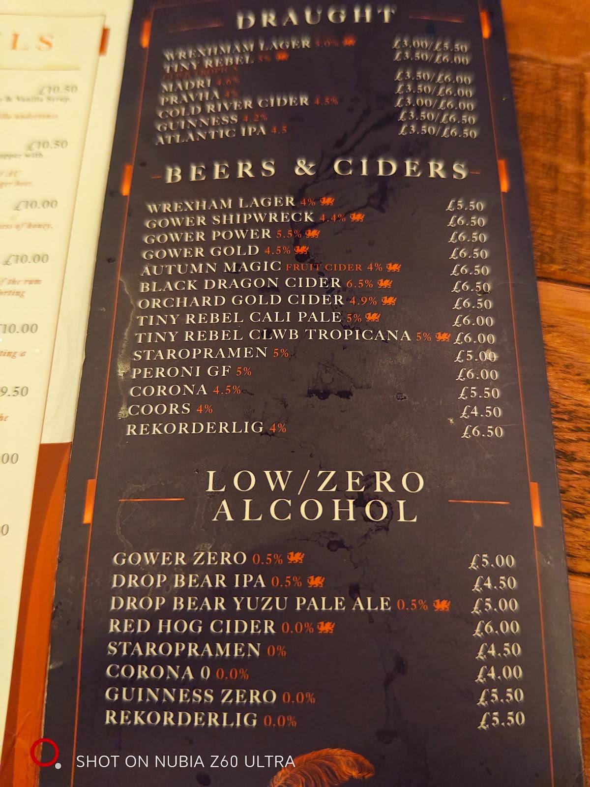 Menu at The Welsh House Cardiff Restaurant & Bar, Cardiff