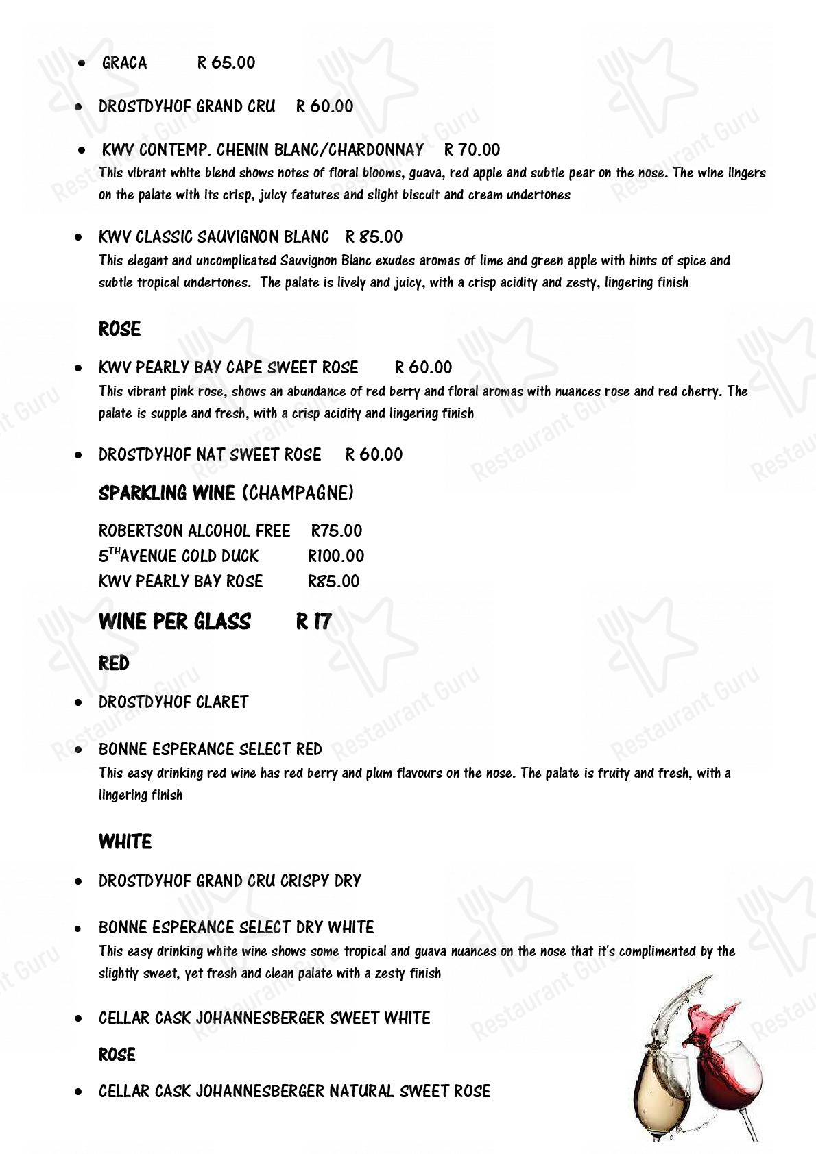 Menu at The Willow Tree Pub & Grill, Akasia
