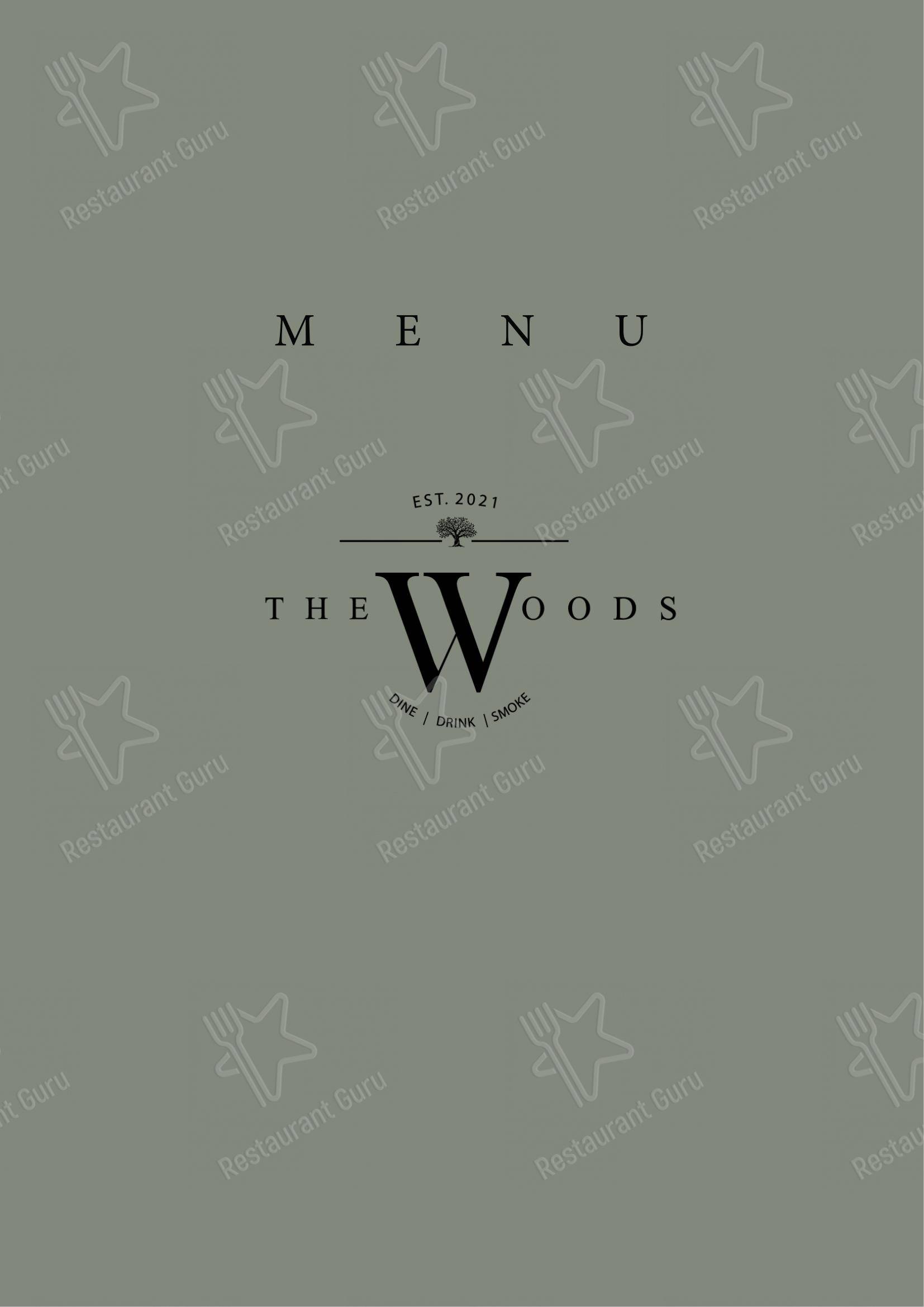 Menu at The Woods restaurant, Ketsch