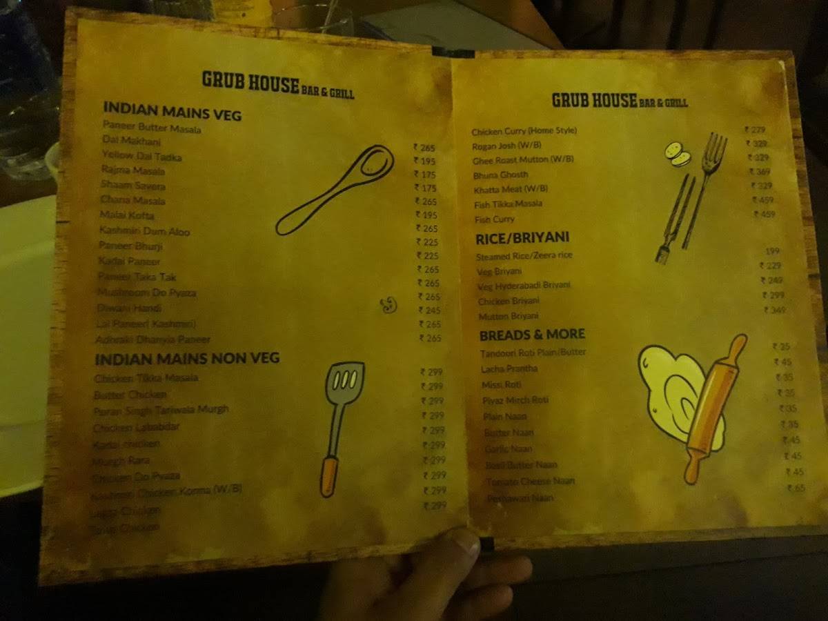 Menu at The Yellow Chilli, Jammu, Shiva Complex