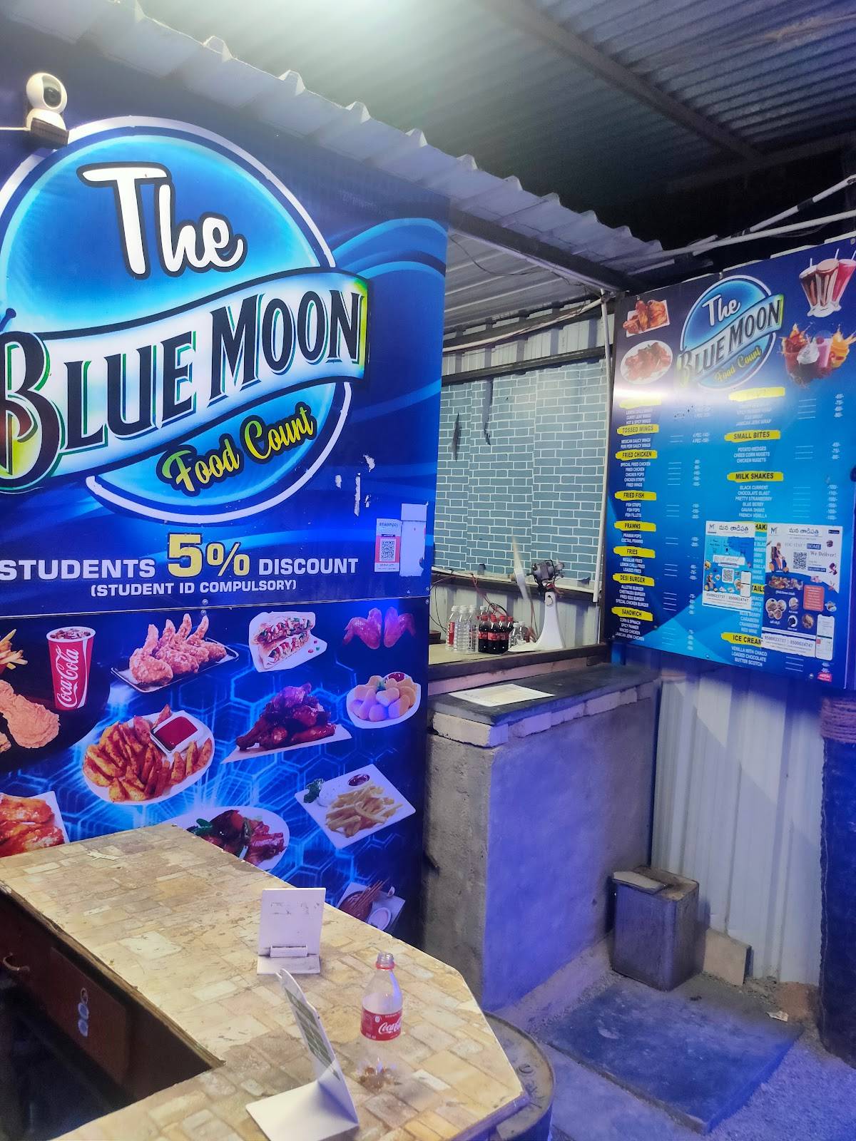 Menu at The blue moon food court, Tadipatri