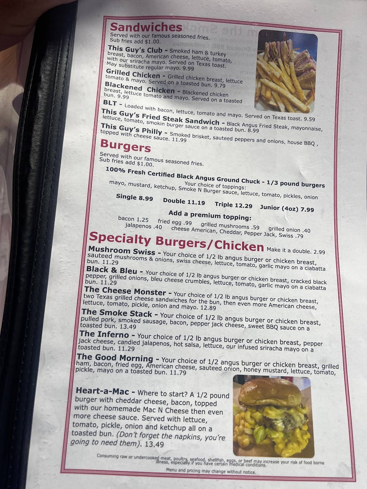 Menu at This Guy's Smoke N Grill BBQ, Searcy
