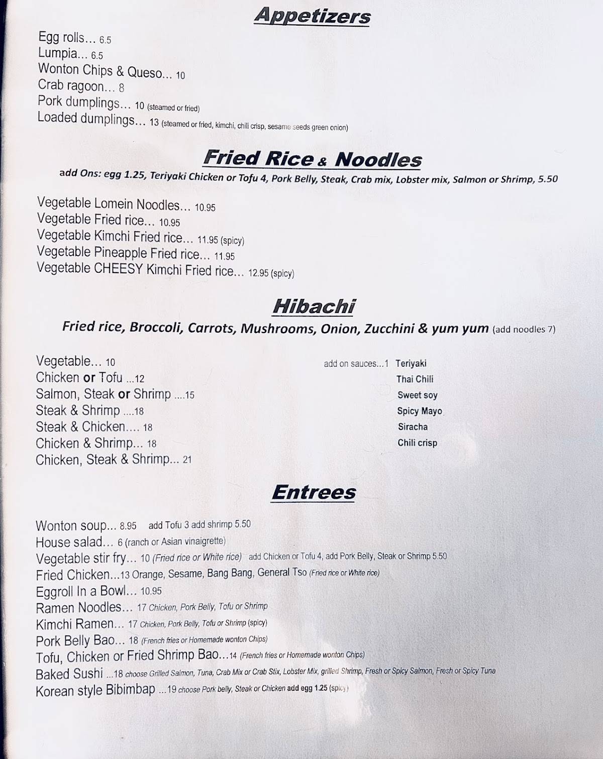 Menu at Tiger Mom Boba Tea & Fusion Cafe, Sevierville