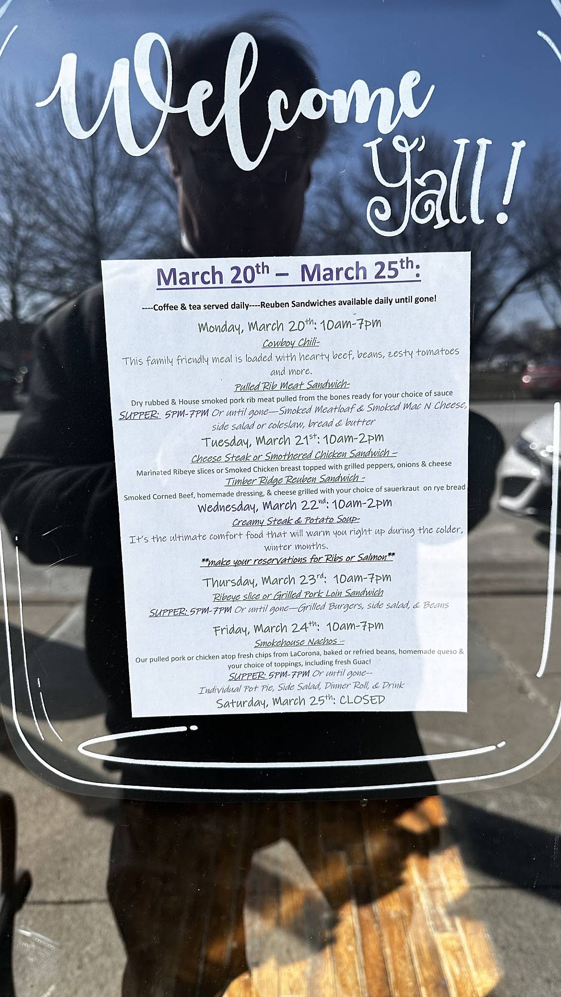 Menu at Timber Ridge Country Market & Cattle Company restaurant, Osceola