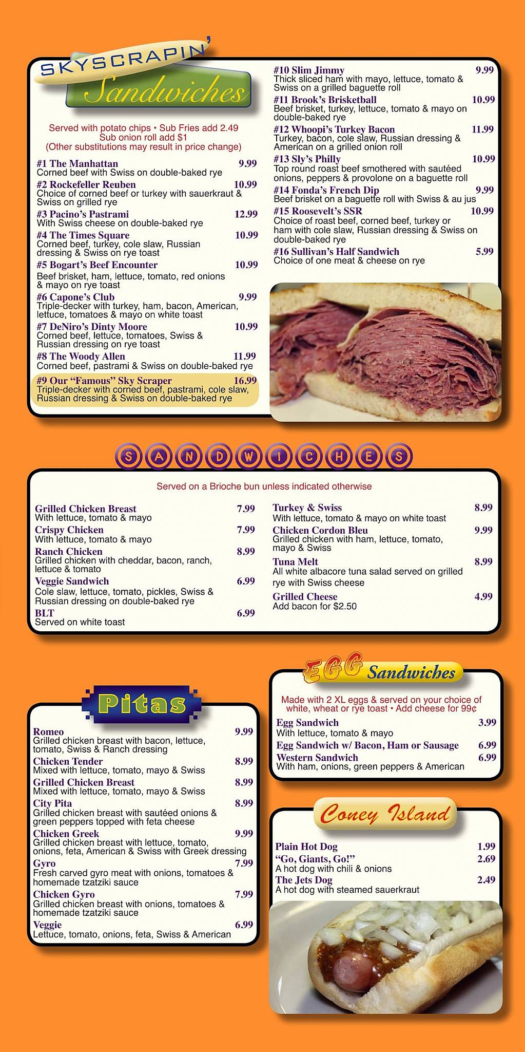Menu at Times Square Restaurant, Romeo