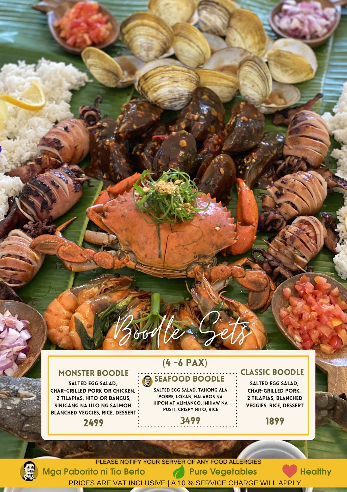 Menu at Tio Berto's Restaurant, Aguilar