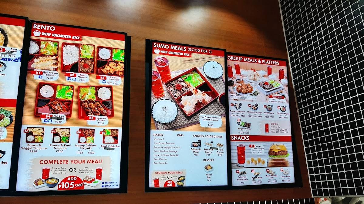 Menu at Tokyo Tokyo - Robinsons Iloilo fast food, Iloilo City