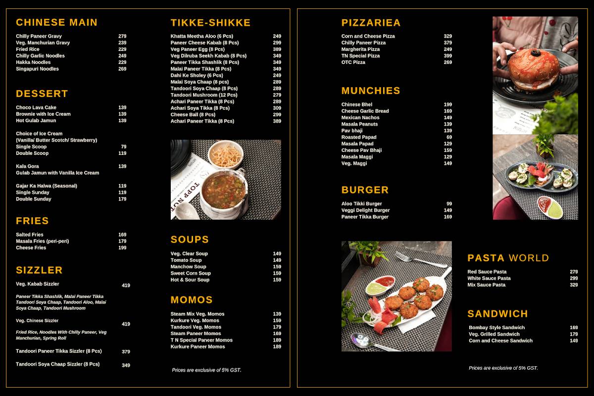 Menu at Topp Notch, Alwar