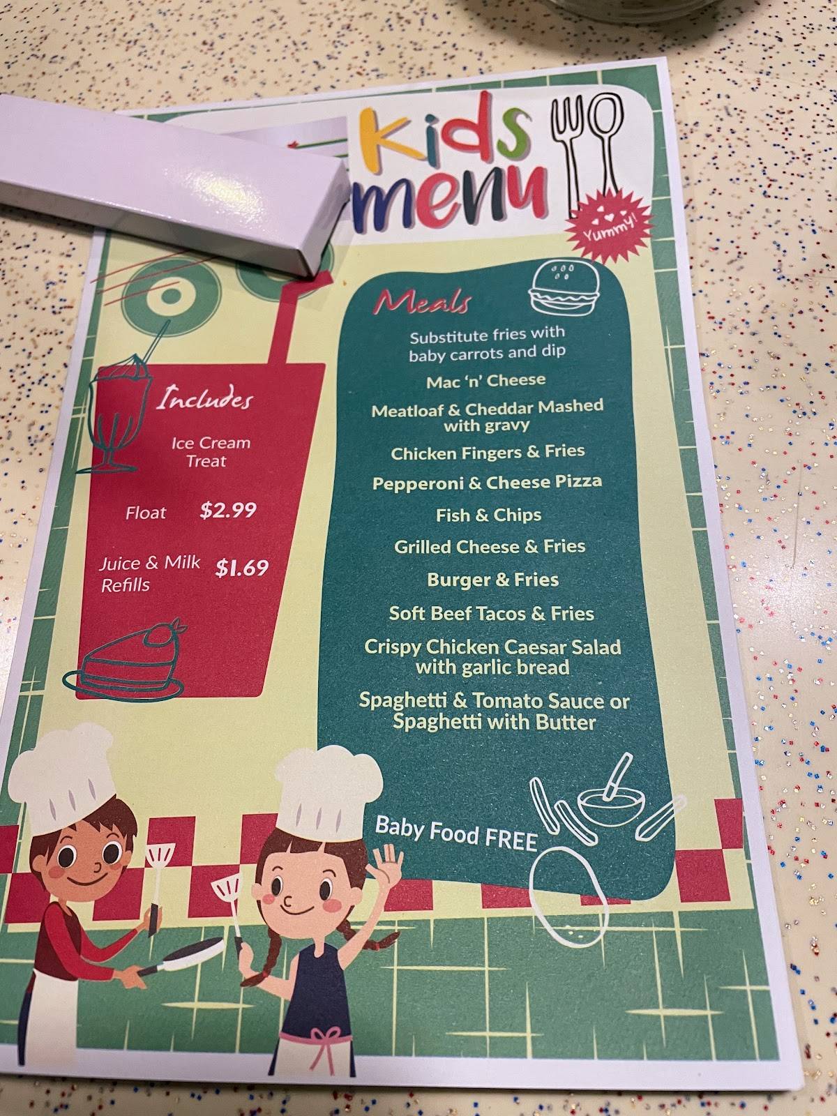 Menu at Melanie Pringles Restaurant, Whitby