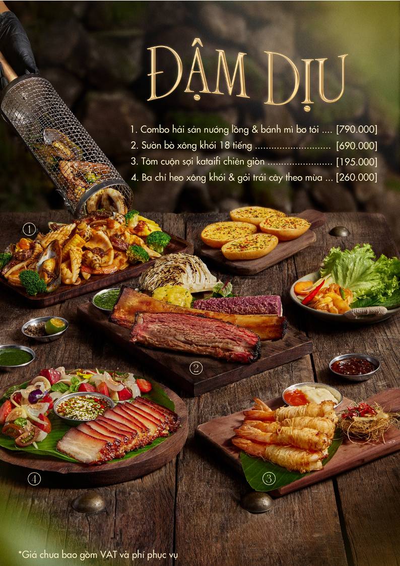 Menu at Trạm Hầm restaurant, Ho Chi Minh City