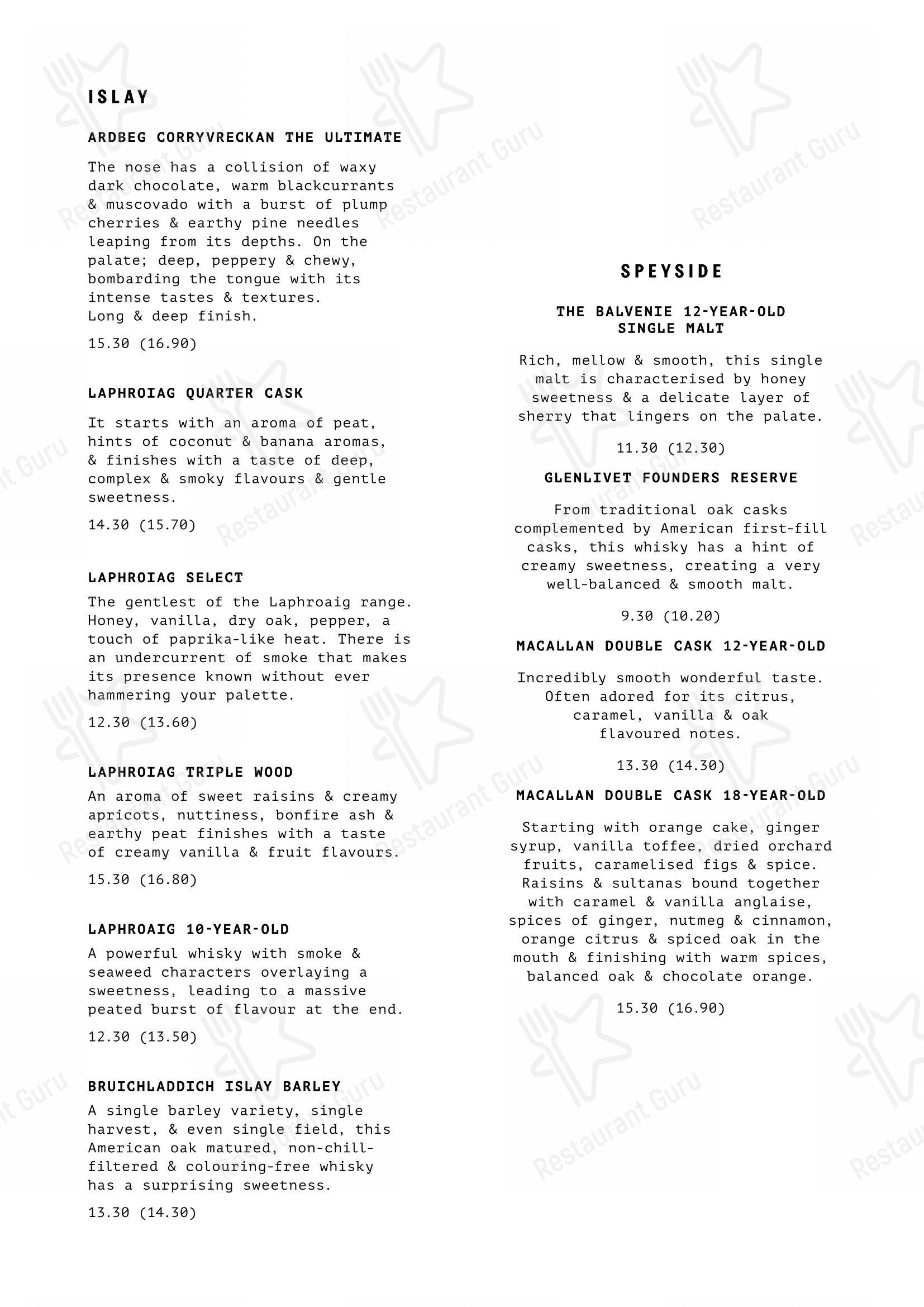 Menu at Treasure Court restaurant, Dapto