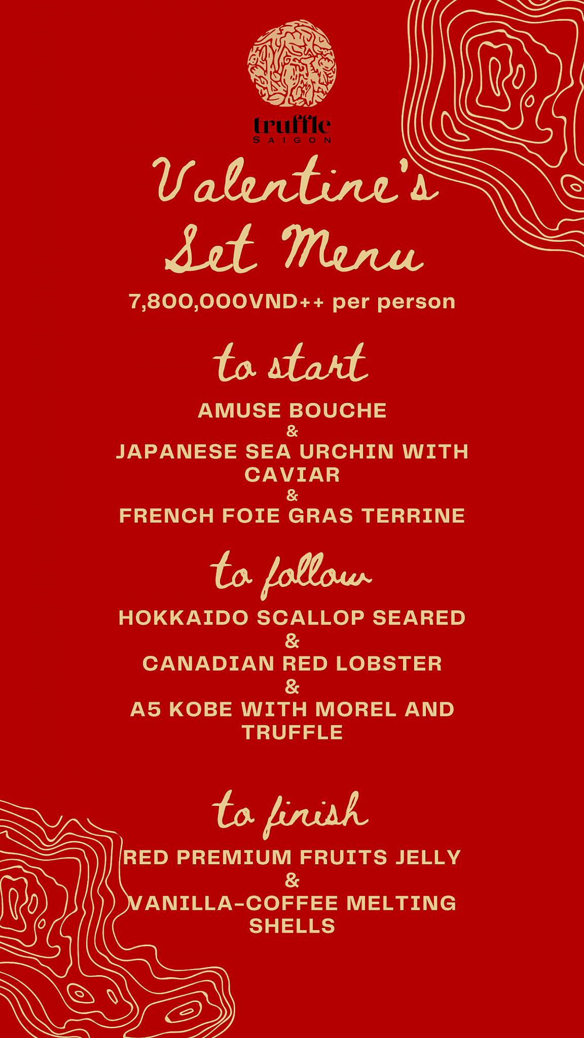 Menu at Truffle Restaurant, Ho Chi Minh City