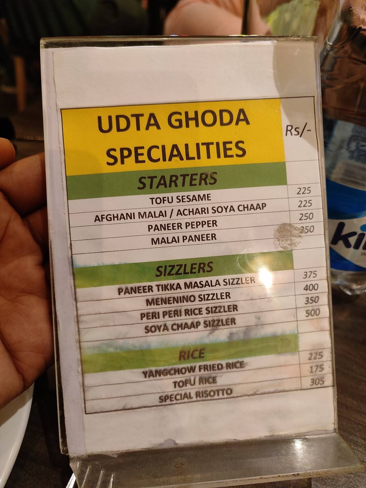 Menu at UG (Udta Ghoda) Restaurant, Ballari