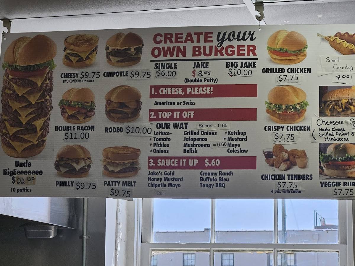 Menu at Uncle Eee's restaurant, Morganton