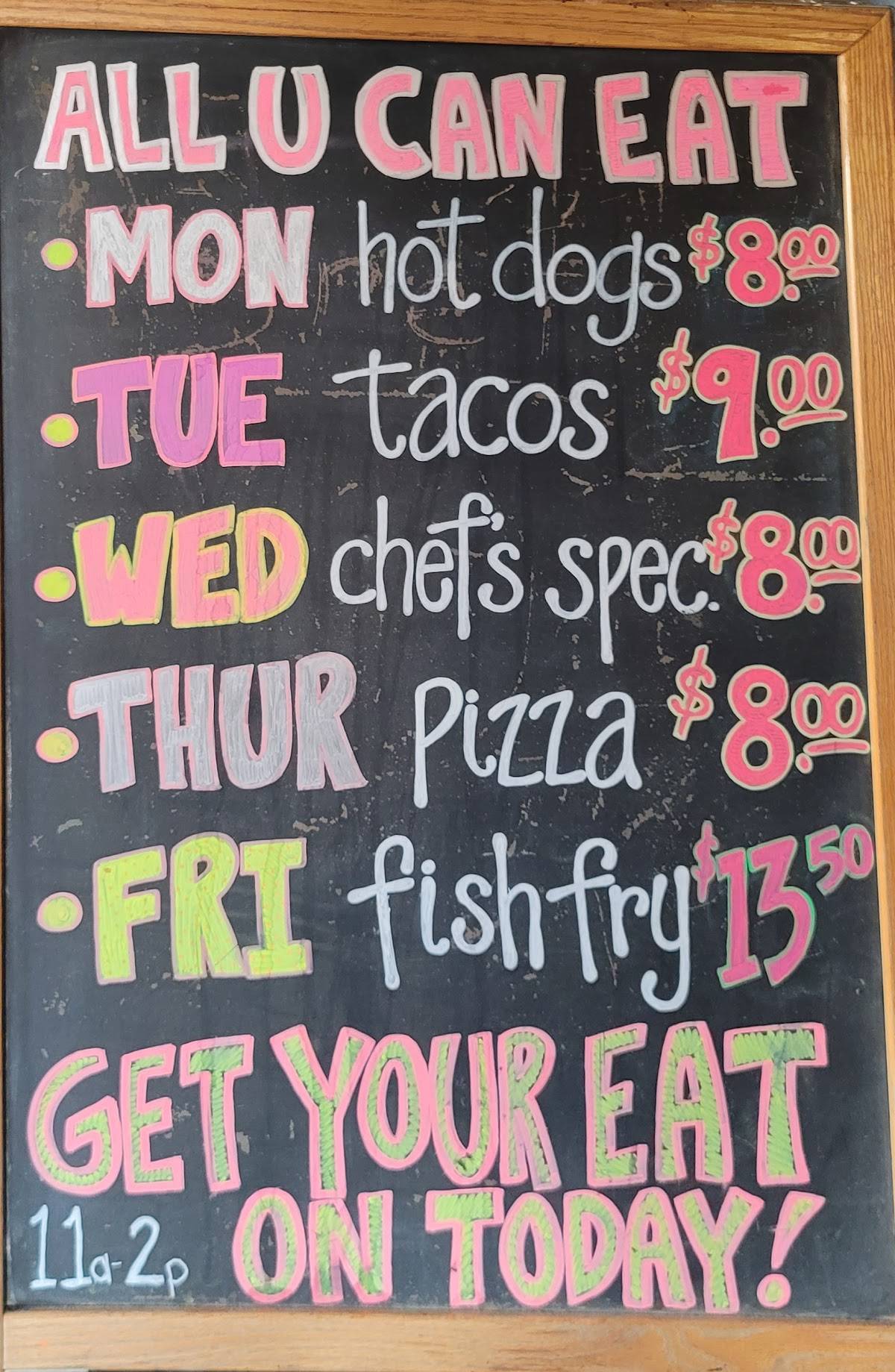 Menu at R&R Club/Pizza, Union Grove