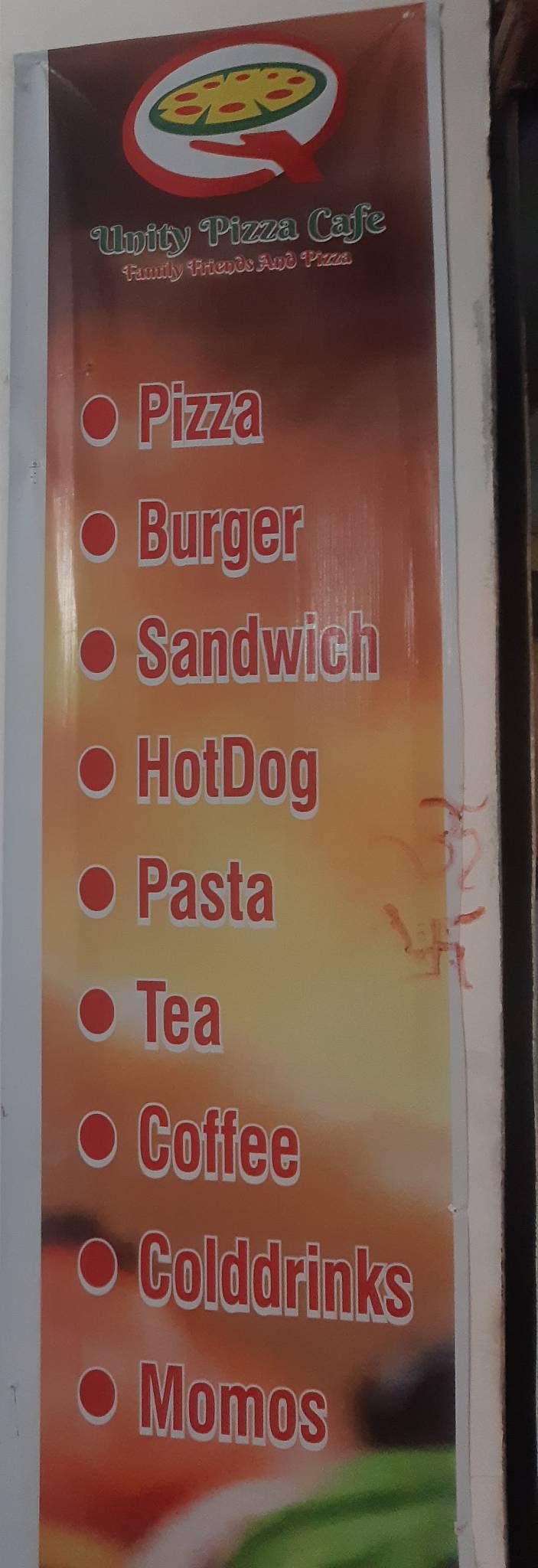 Menu at Unity Pizza Cafe, Lucknow