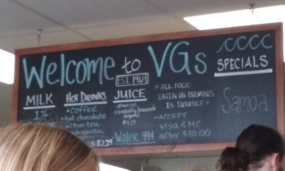 Menu at VG Donut & Bakery, Encinitas