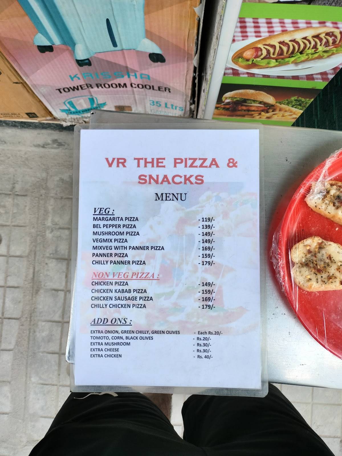 Menu at VR The Pizza & Snacks, Bengaluru