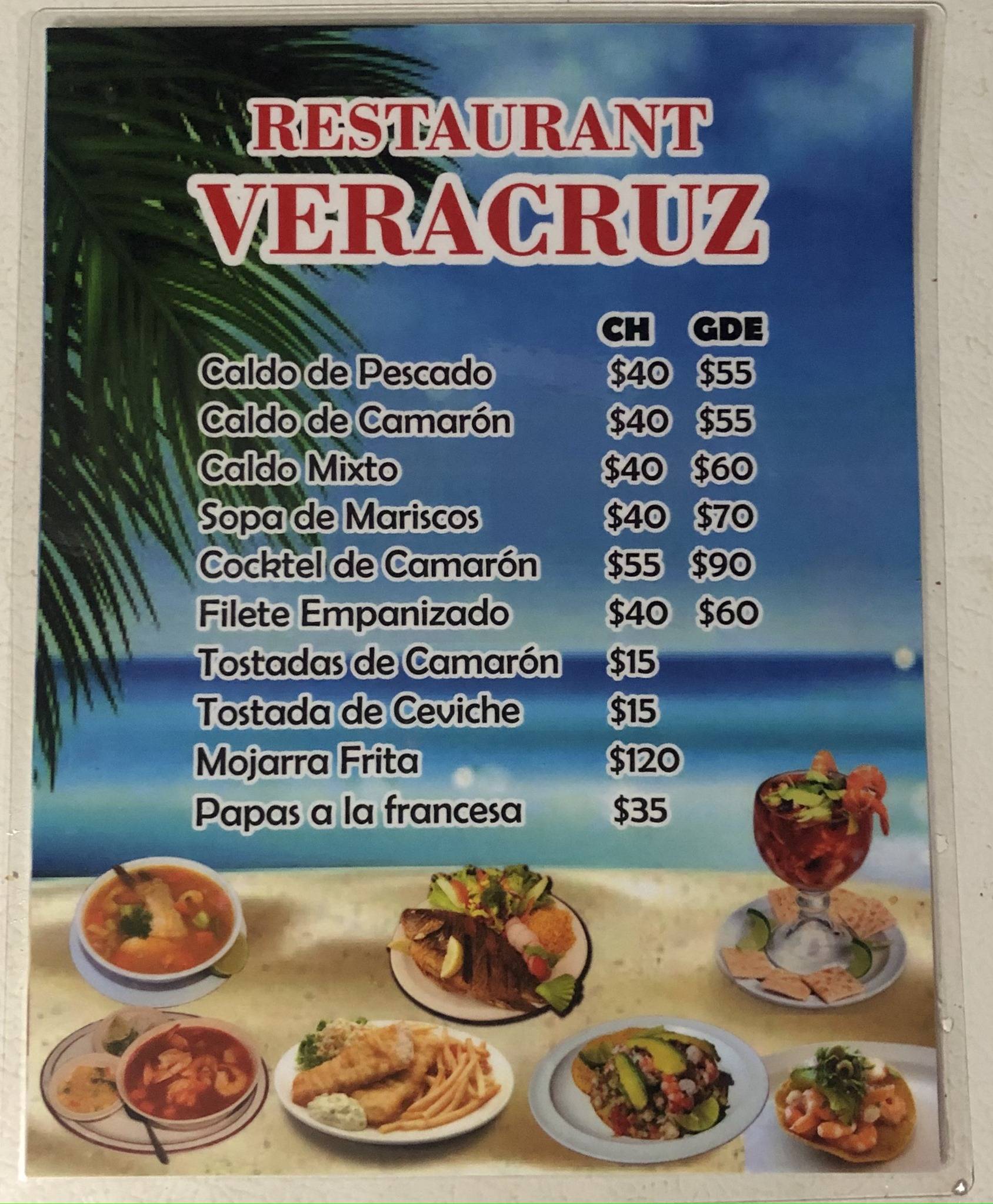 Carta de Veracruz Bar, Monterrey