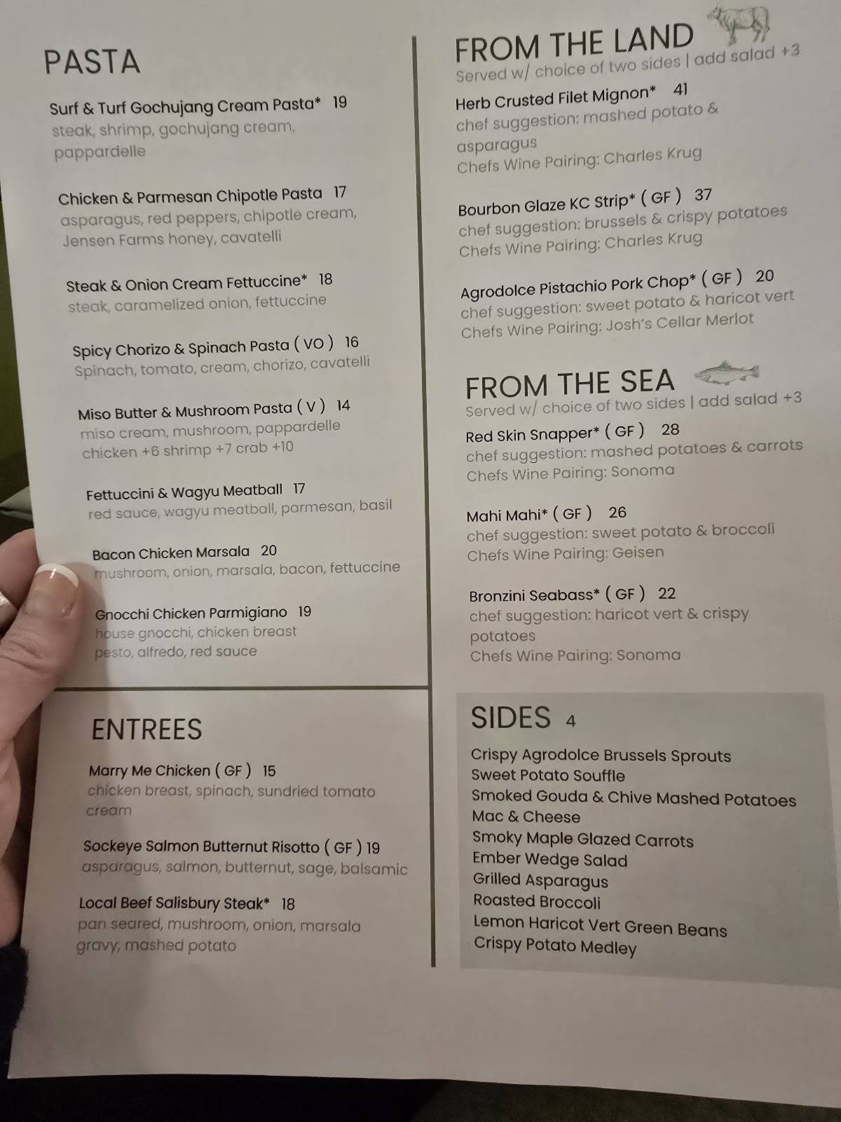 Menu at Verdant Bistro pizzeria, Hays
