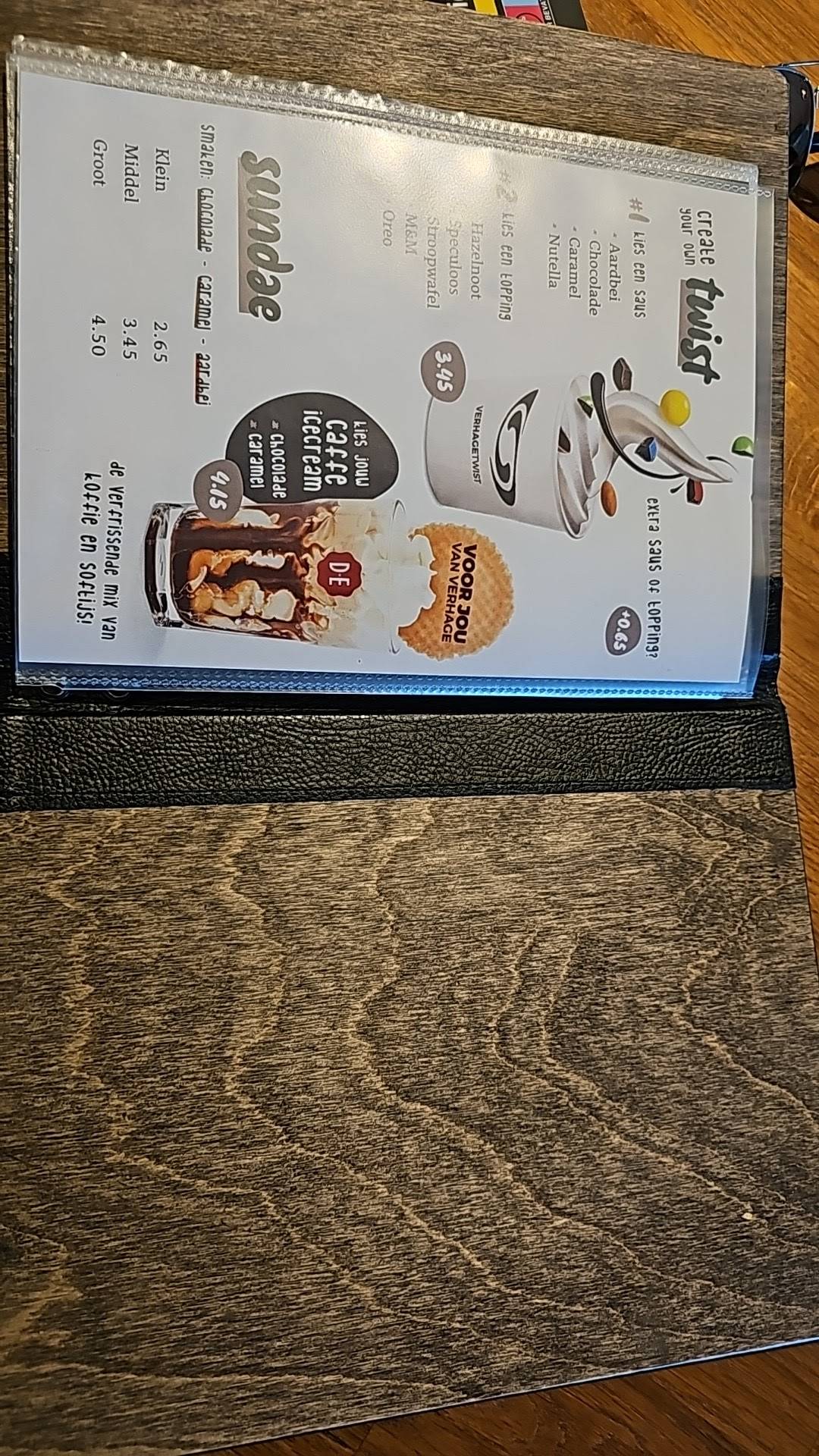 Menu at Verhage fast food, Zwijndrecht, Biesbos 6