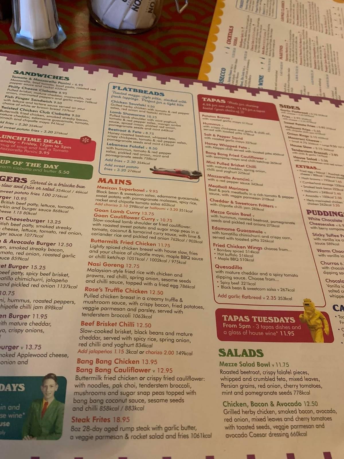 Menu at Verraco Lounge restaurant, Bromsgrove
