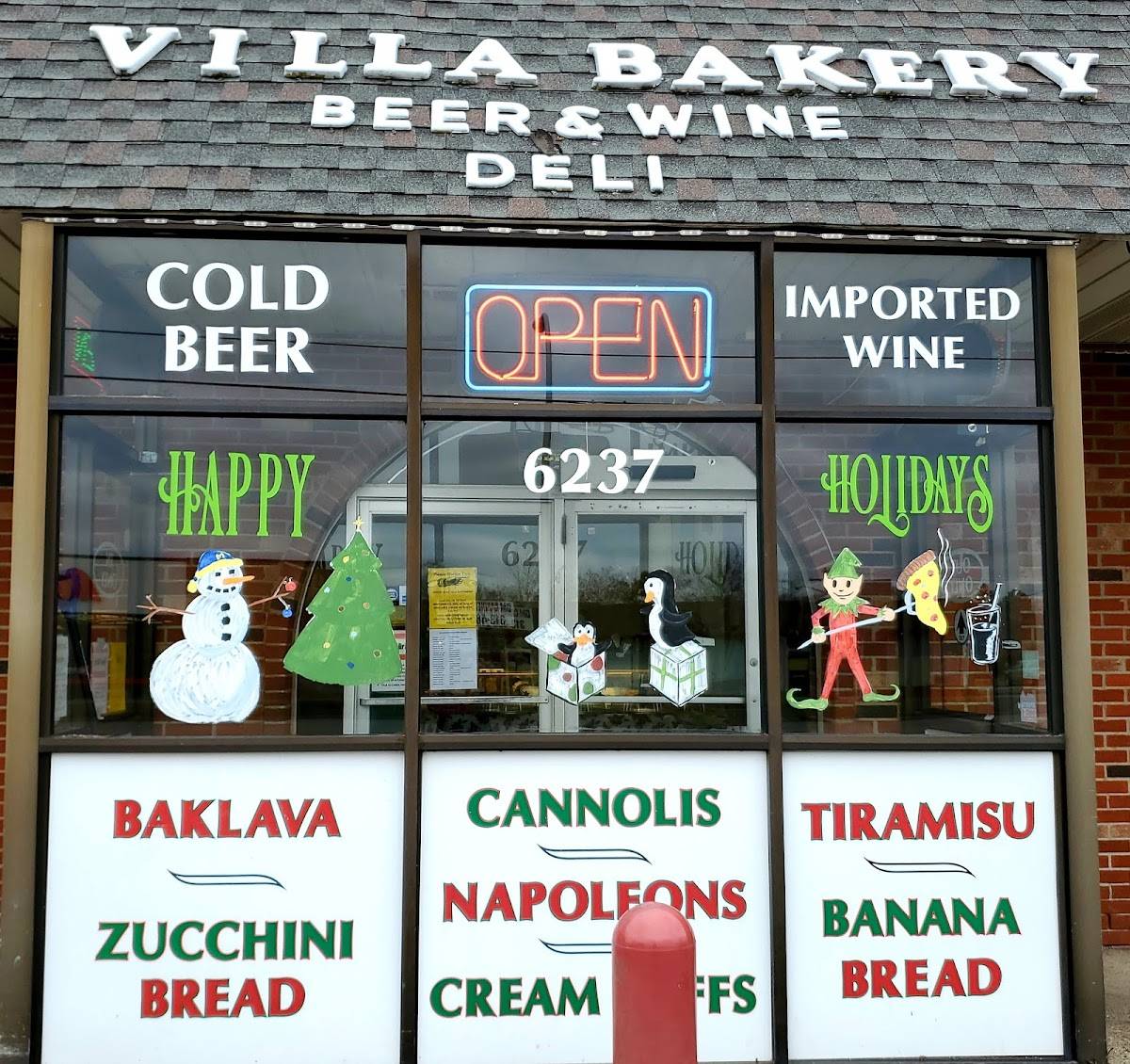 Menu at Villa Bakery, Garden City