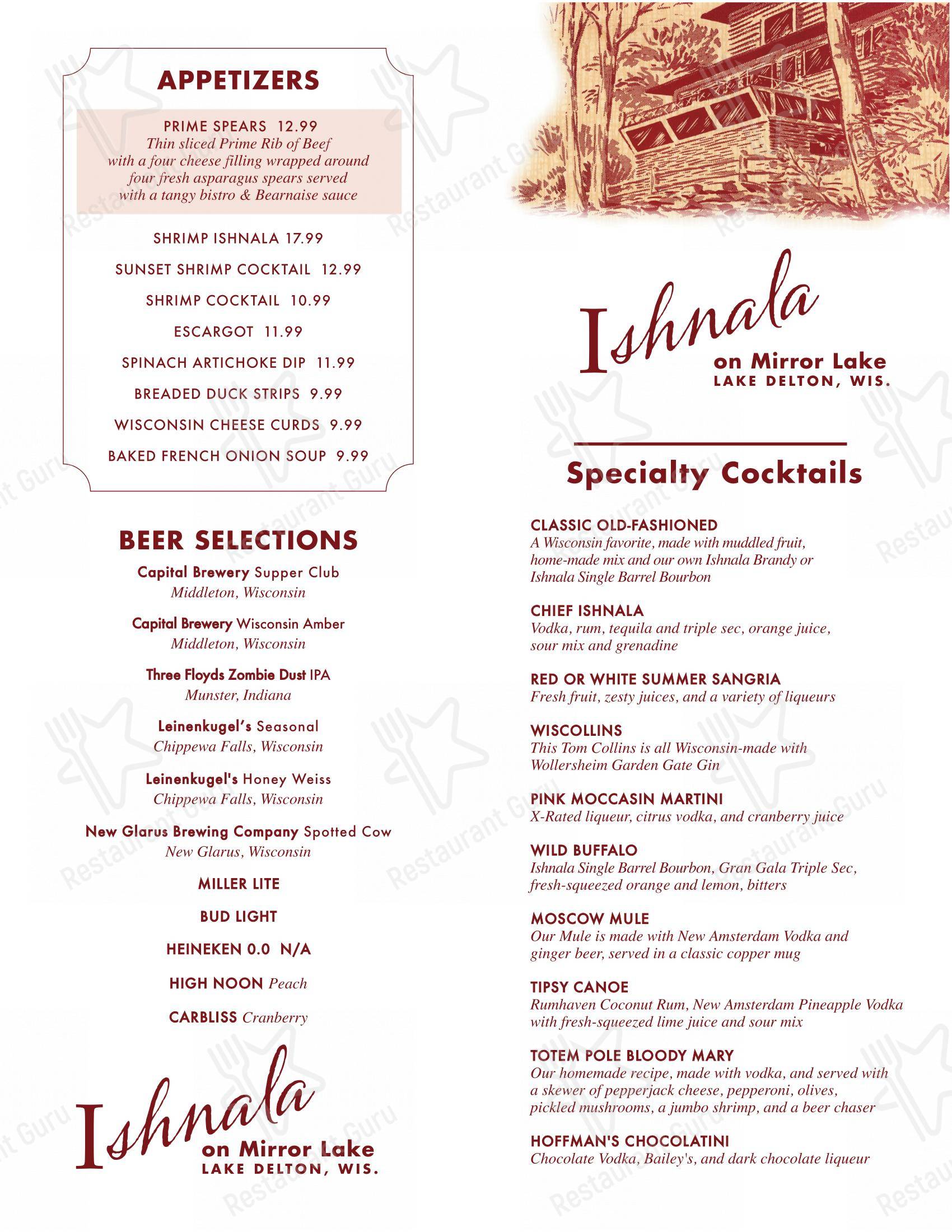 Menu at Village Bar Supper Club, Kieler, County HHH