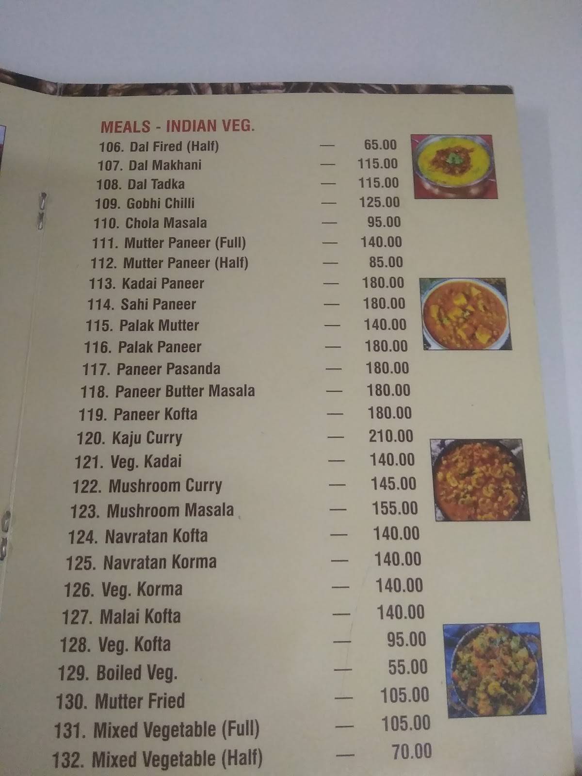 Menu at Indian Coffee House, Vindhyanagar, NH - 2