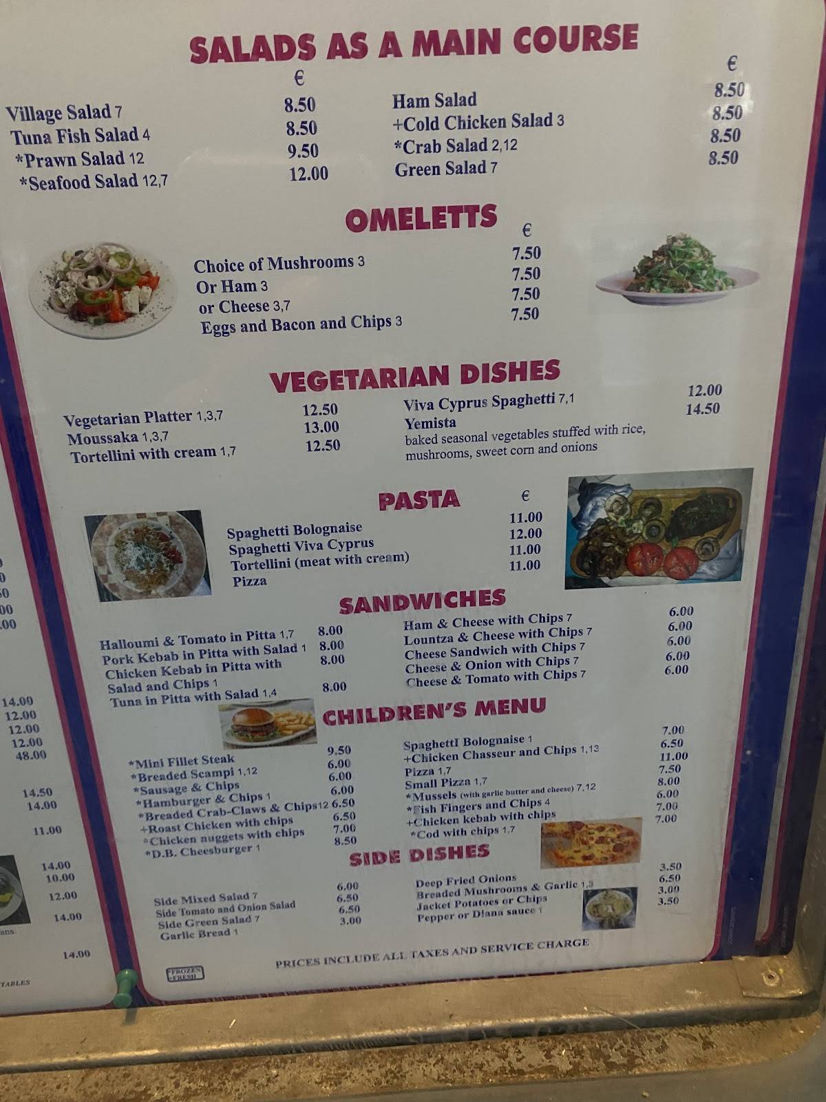 Menu at Viva Cyprus Restaurant, Paphos, QC39+PWW