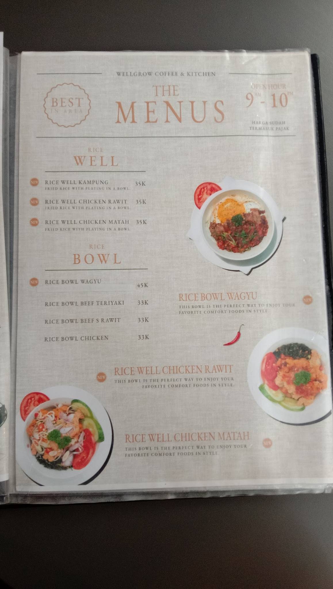 Menu at WELLGROW COFFEE podomoropark restaurant, Bandung