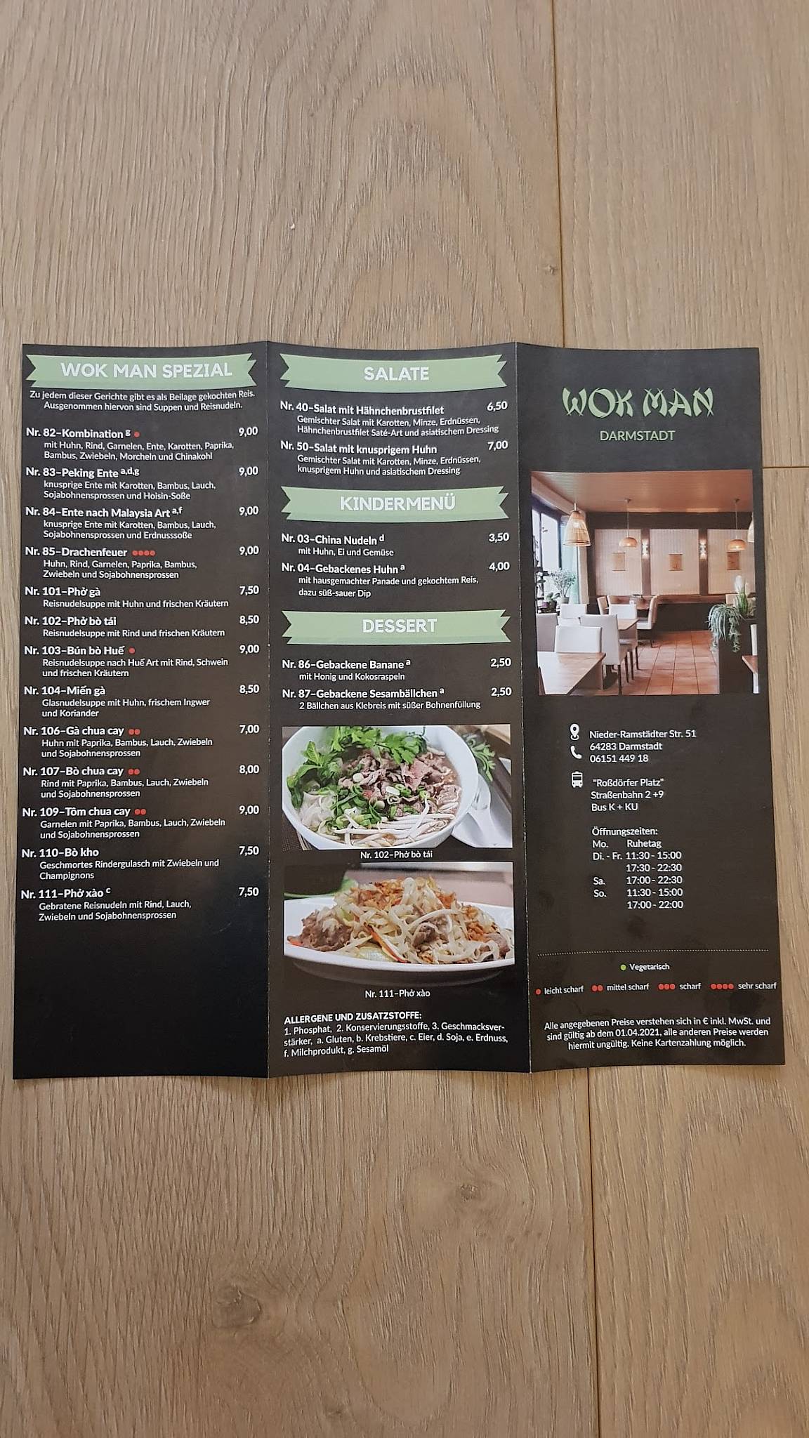 Speisekarte von Wokman Asiafood restaurant, Nürnberg, Willstraße 3