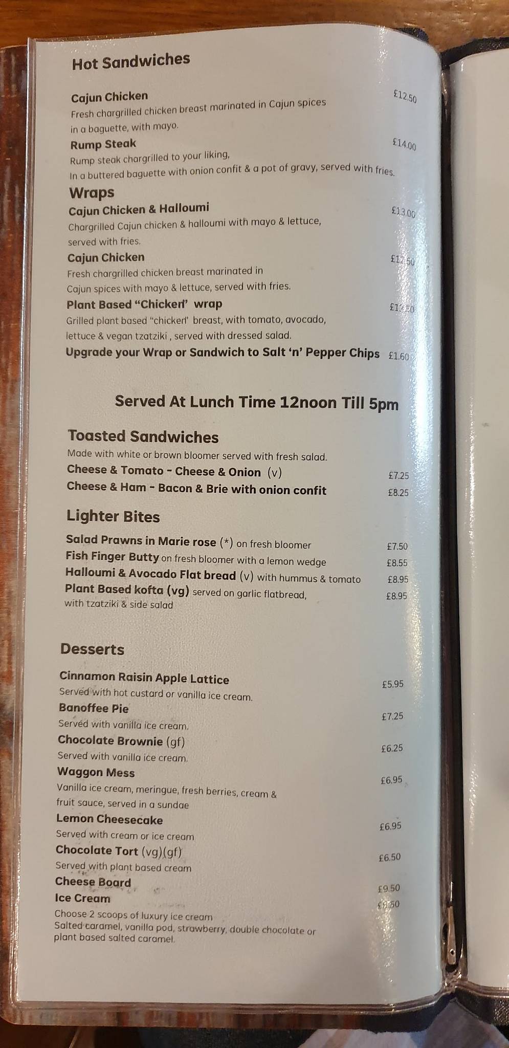 Menu at Waggon & Horses, Matley pub & bar, Stalybridge, 300 Mottram Rd
