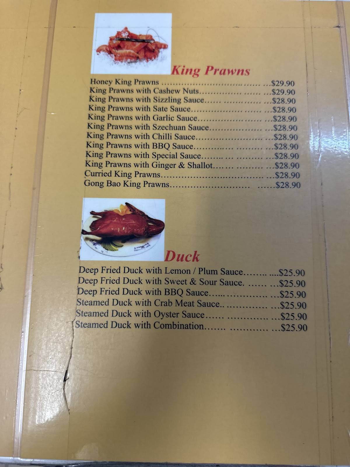 Menu at Hon Doo Restaurant, Walgett