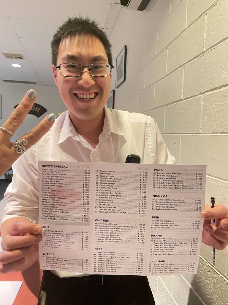 Menu at Wang's Chinese Restaurant, Bentleigh East