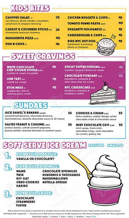 Menu at Wavehouse Dubai restaurant, Dubai, Ground Floor، Atlantis The ...