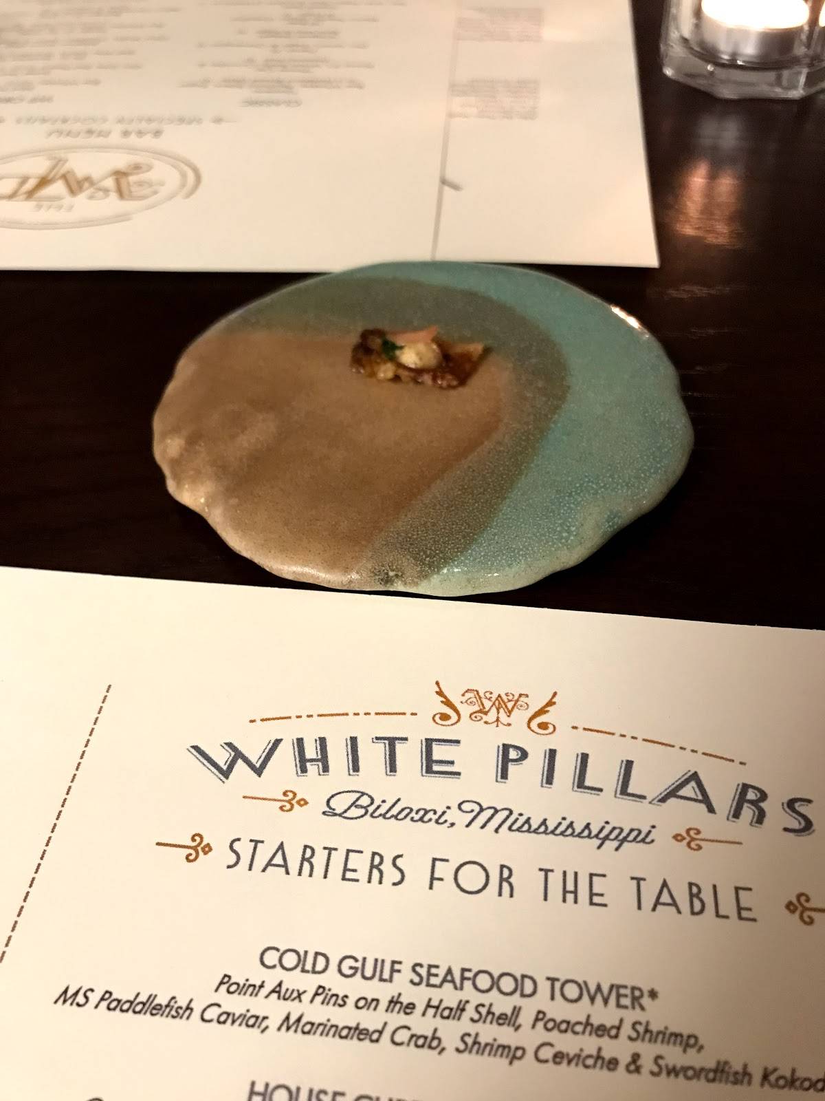 Menu at White Pillars Restaurant and Lounge, Biloxi