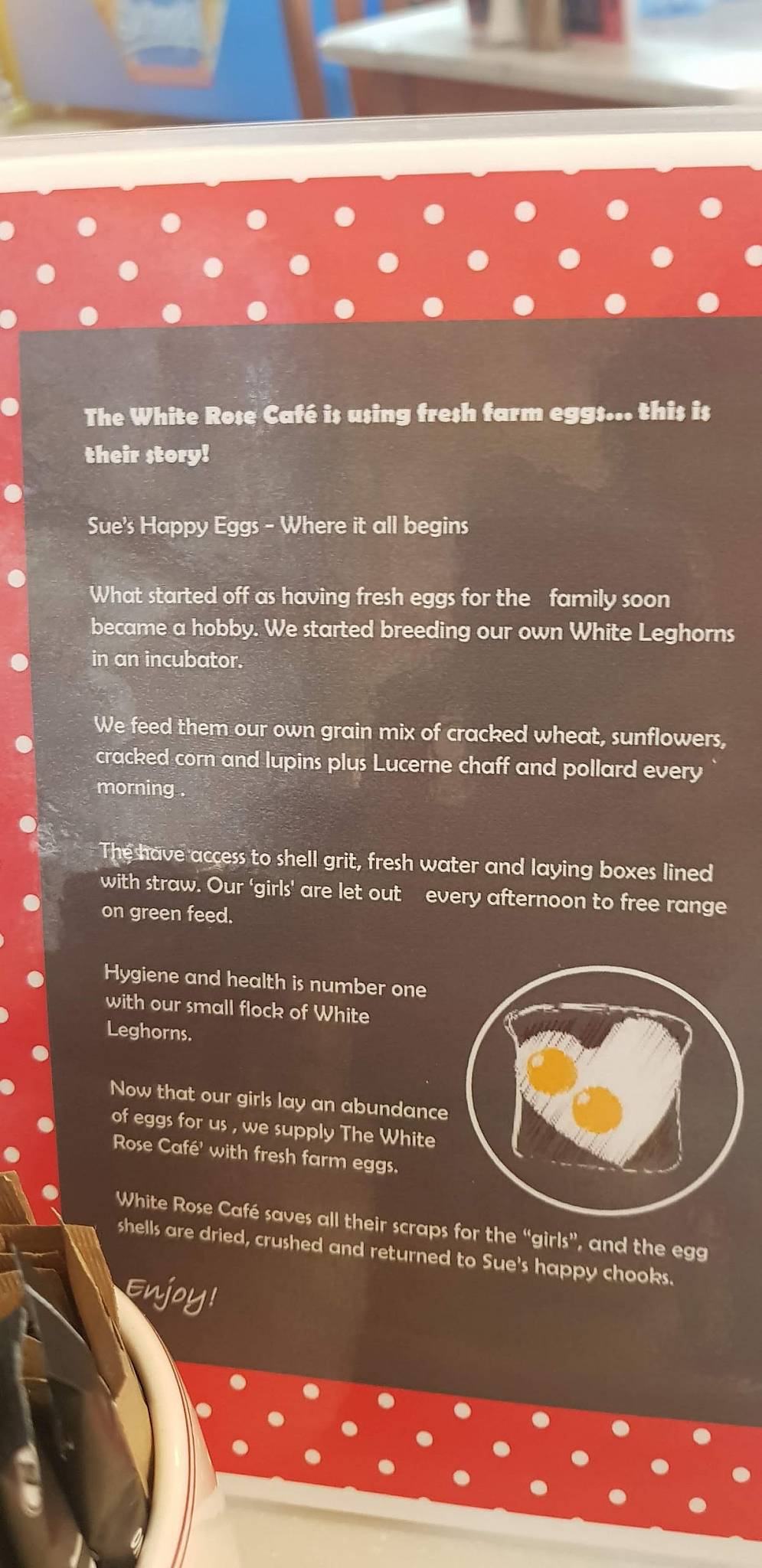 Menu at White Rose Cafe Dunedoo, Dunedoo