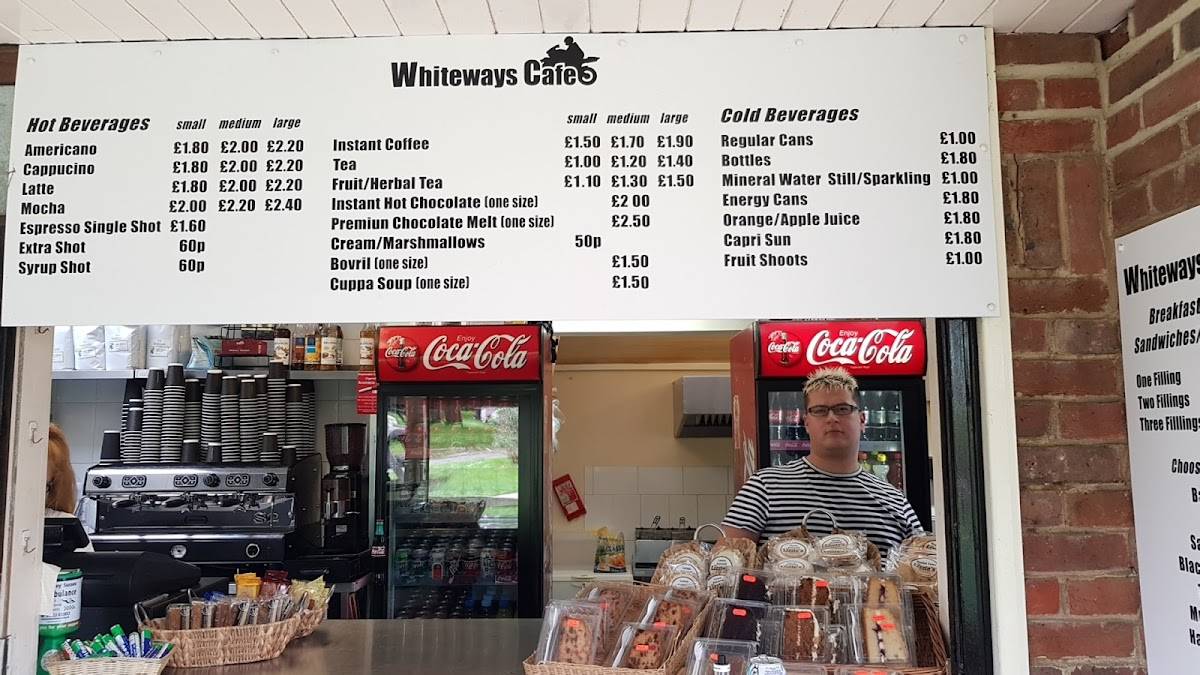 Menu at Whiteways Takeaway Kiosk cafe, Arundel, Bury Hill