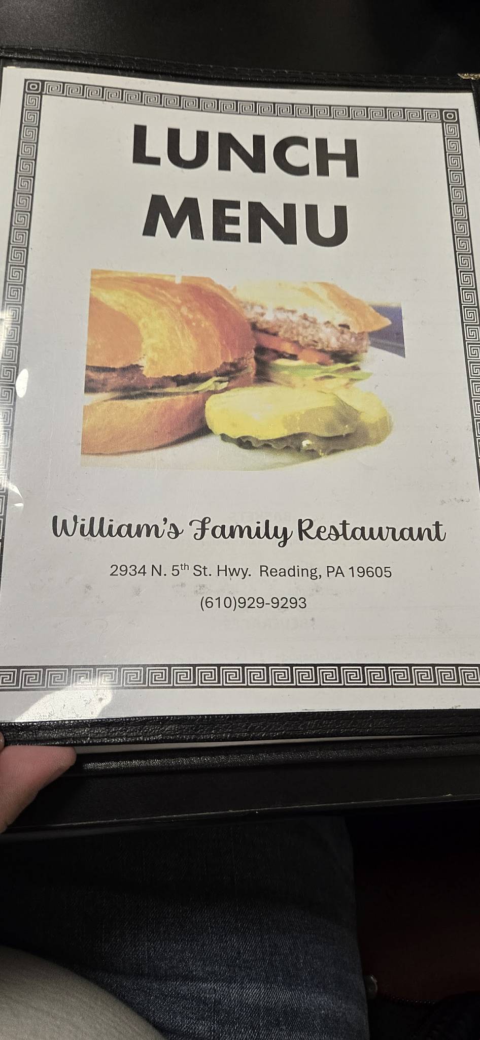 Menu at William's Family Restaurant at Fairgrounds Farmers Market ...