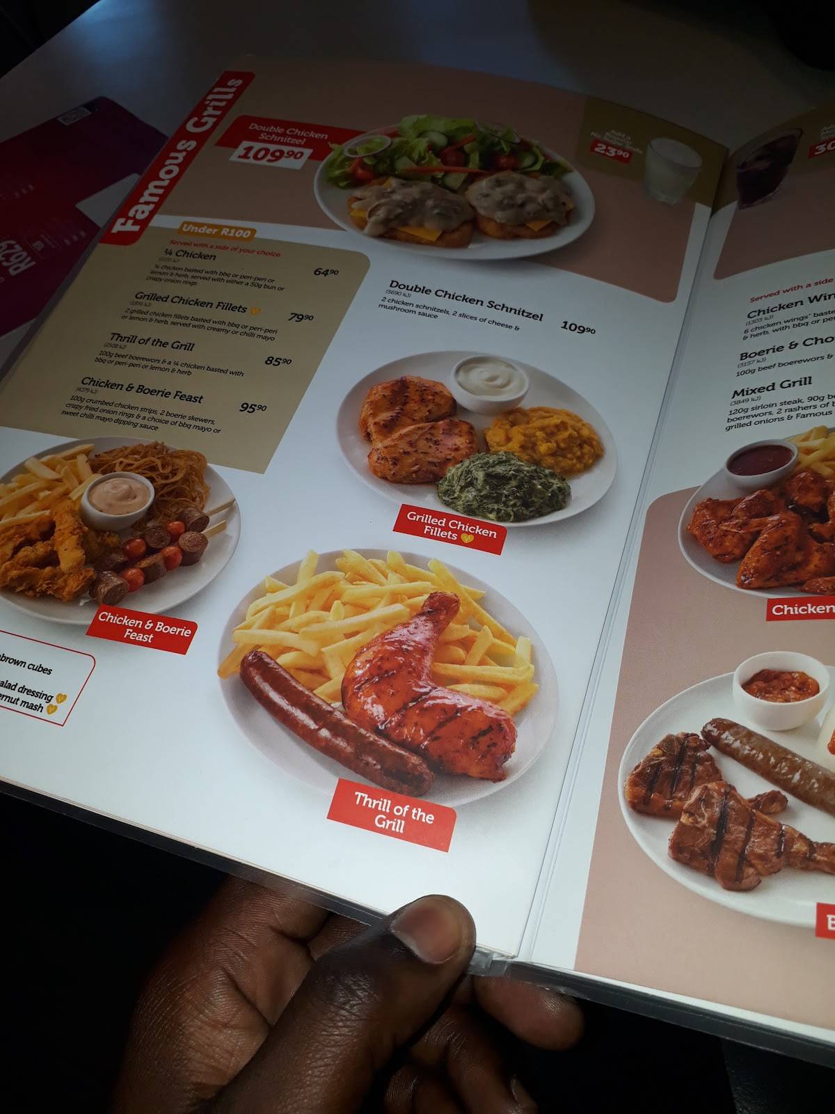 Menu at Wimpy restaurant, Brakpan, Shop 80/81