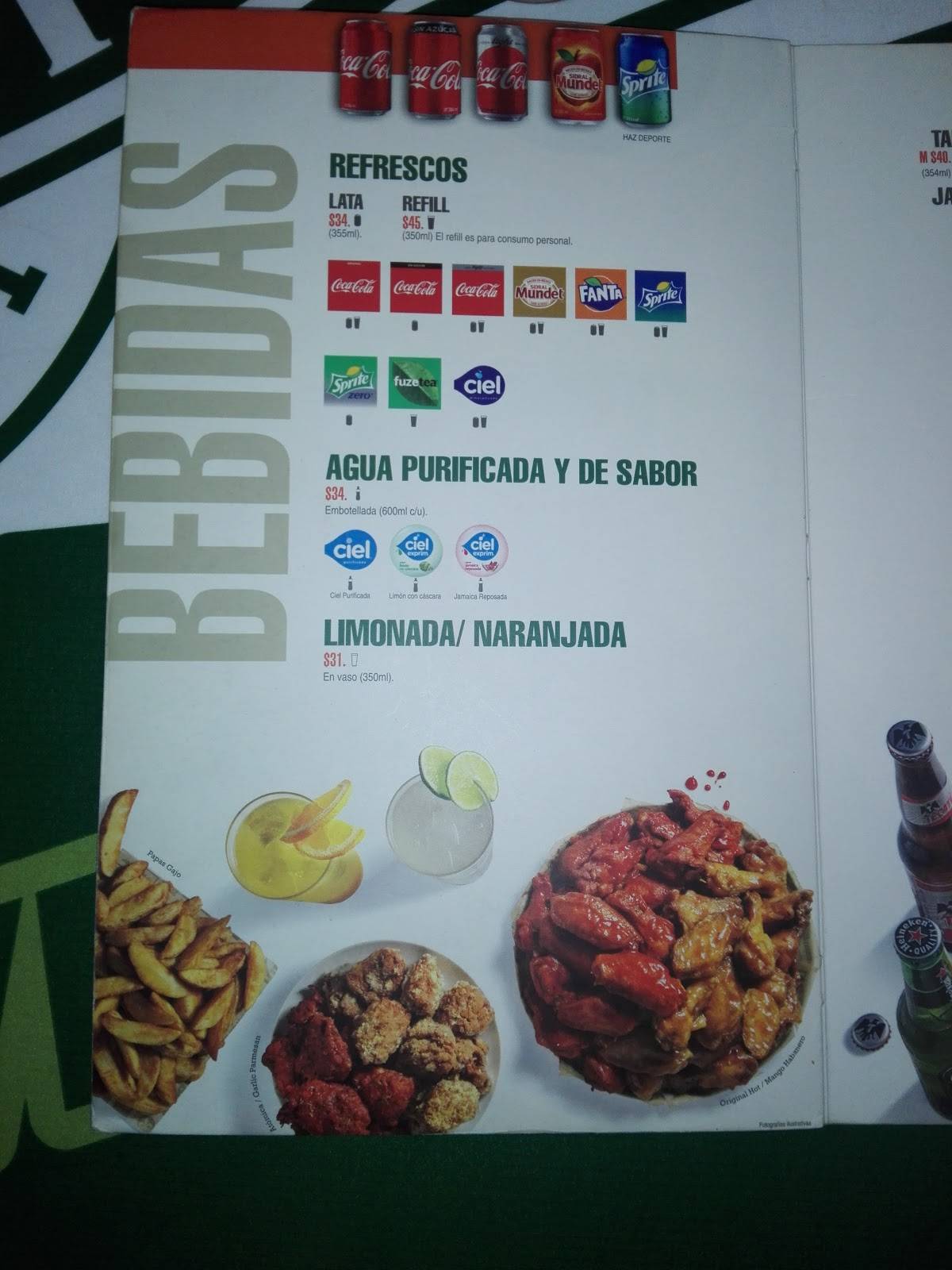 Carta del restaurante Wingstop Lindavista Monterrey, Guadalupe, Av ...