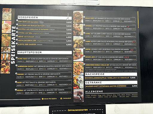 Speisekarte von Wok me Up restaurant, Perl