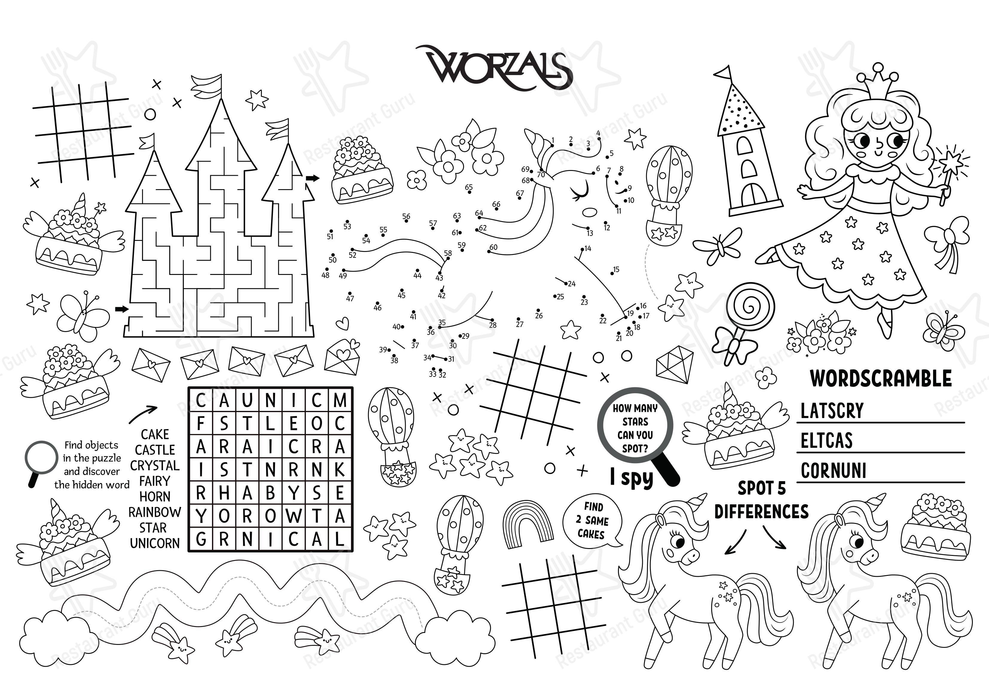 Menu at Worzals Bar & Grill, Wisbech