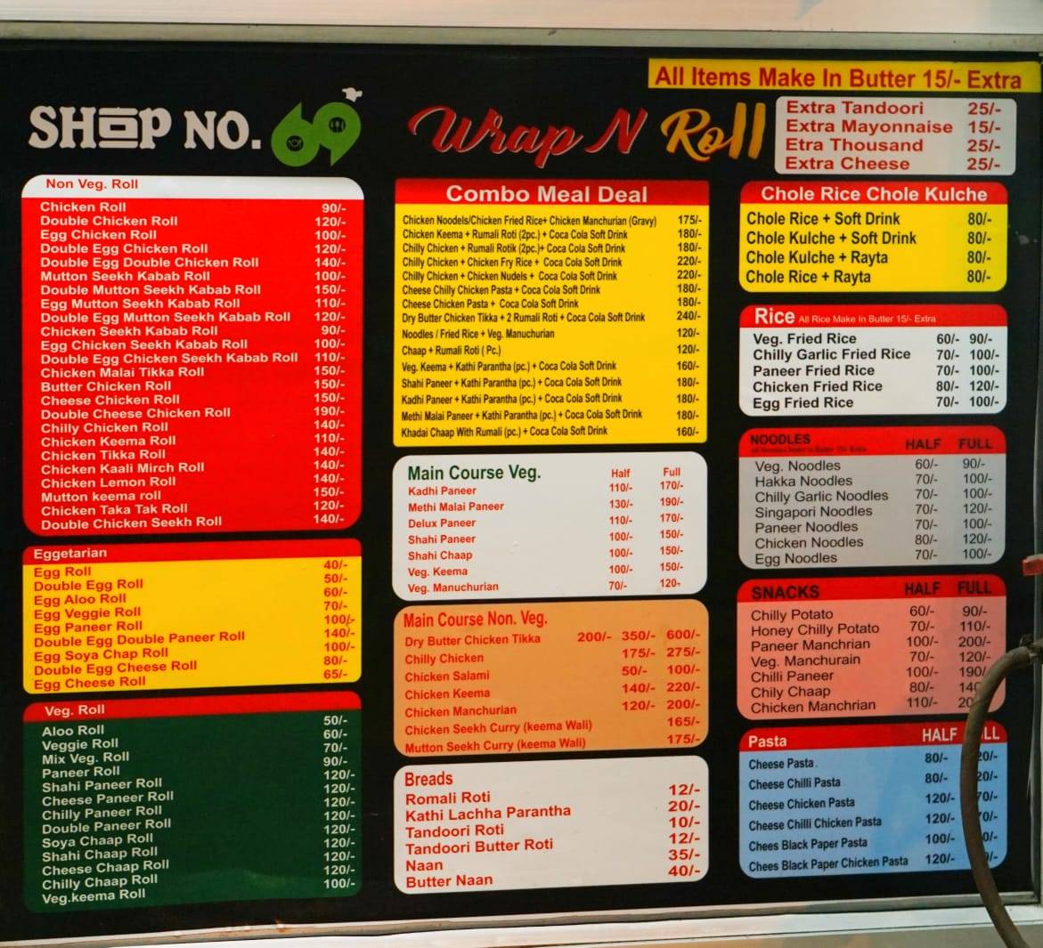 Menu at Wrap N Roll, New Delhi, L-236 -A