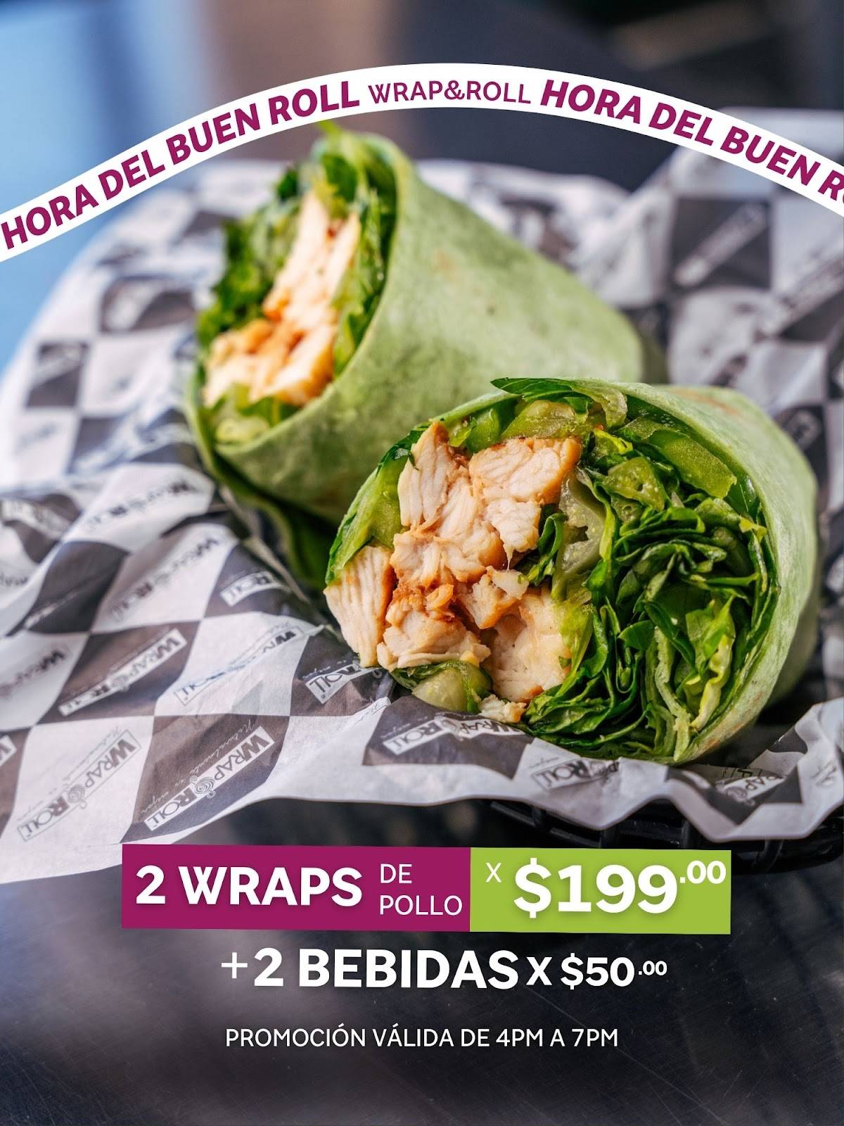 Carta del restaurante Wrap & Roll (Gran Vía), Mexicali, Calz. Manuel ...