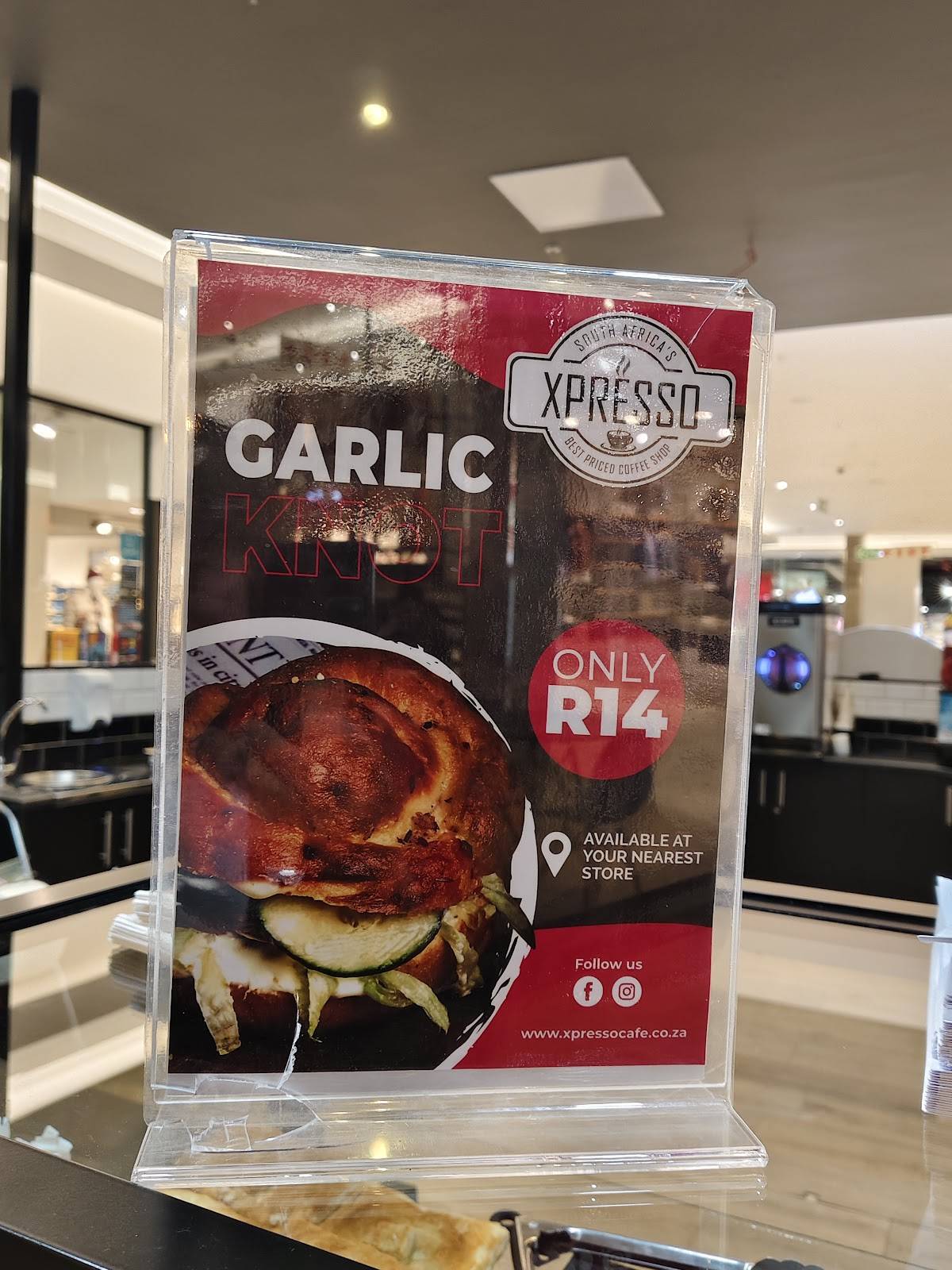 Menu at Xpresso Café - Centurion Mall, Centurion